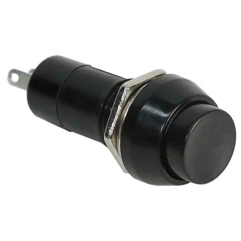 ServoCity Momentary SPST Round Push Button Switch (Black) - RobotShop