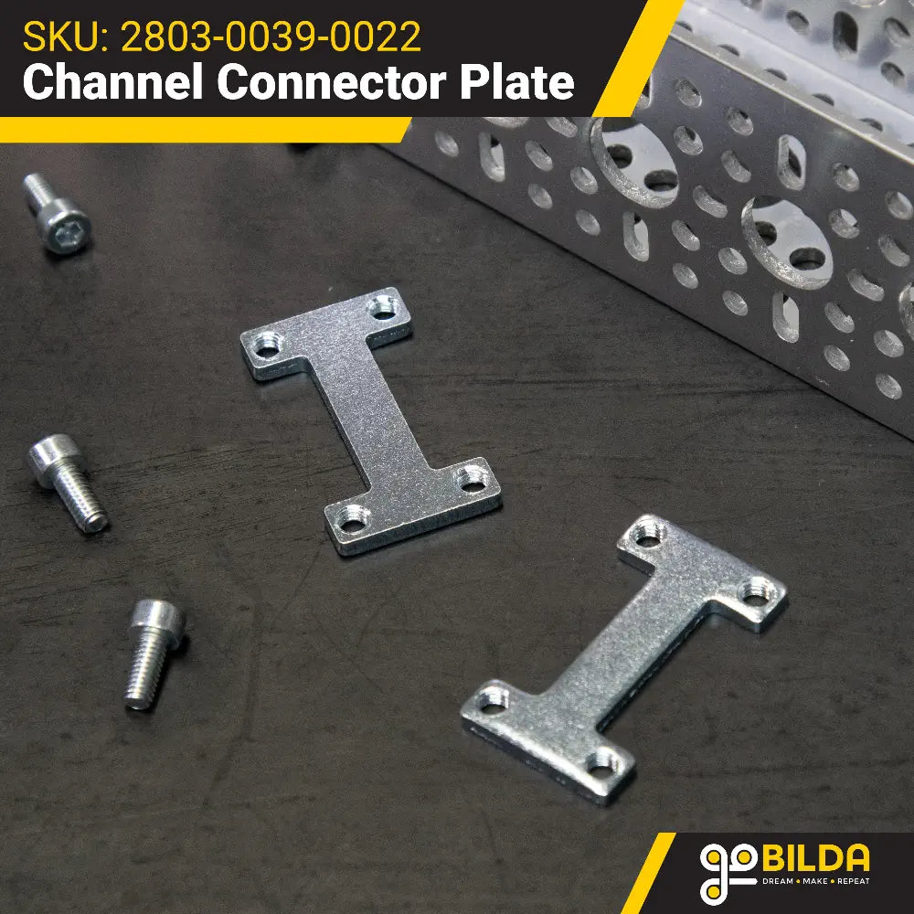 ServoCity Channel-Connector Plate - 2 Pack - RobotShop