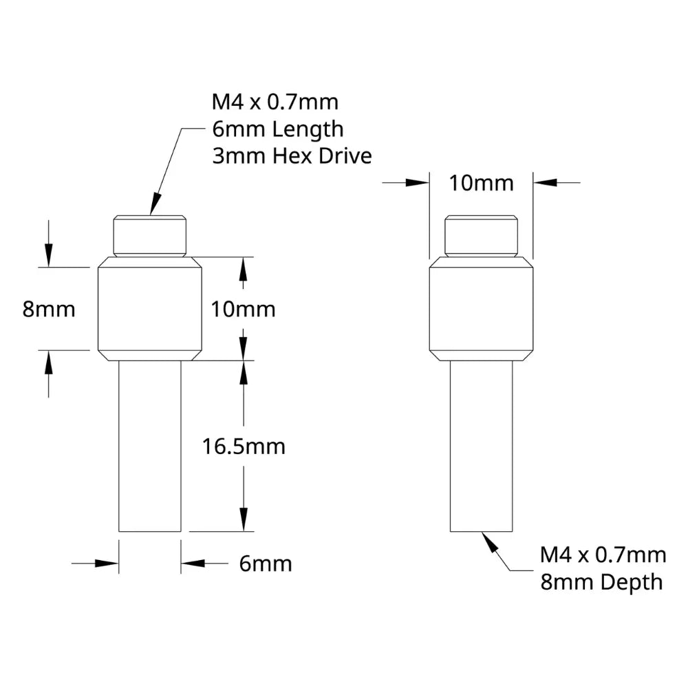 ServoCity V-Wheel Standoff Kit (21.5mm Center Height) - RobotShop