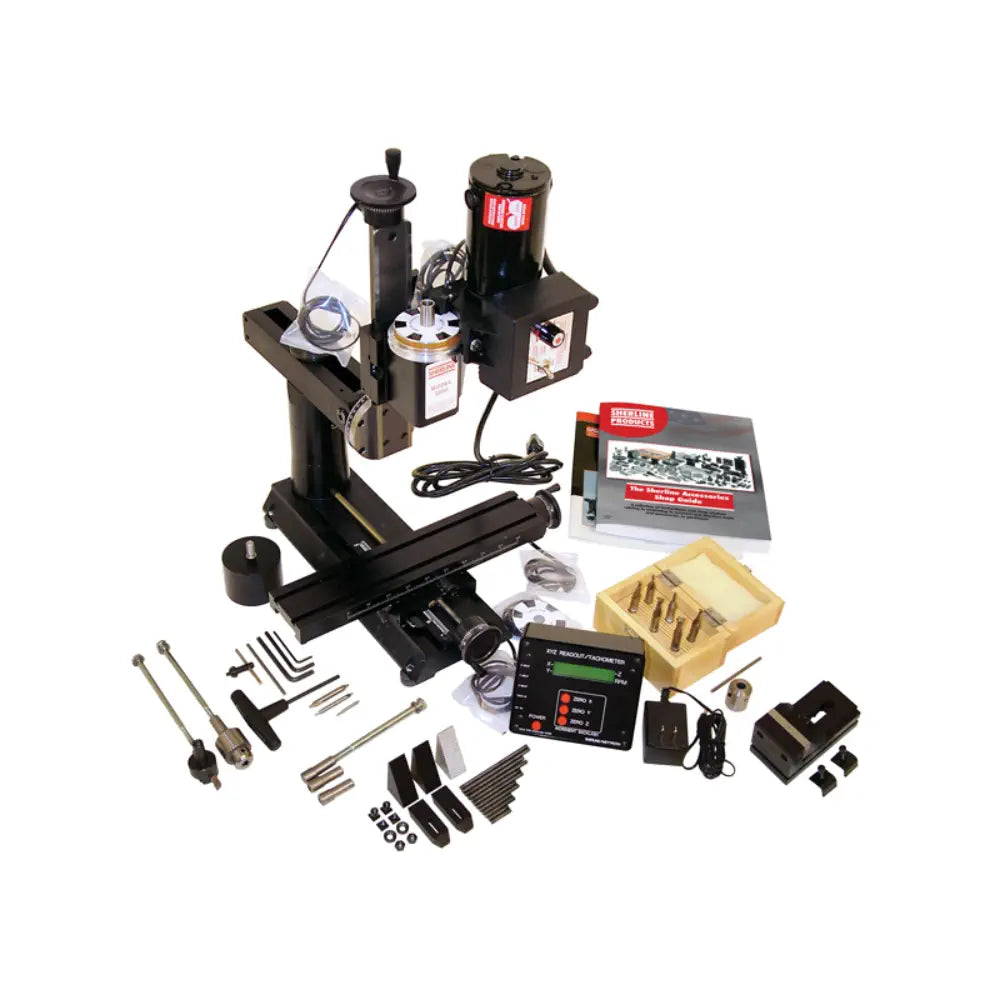 Sherline 14-Inch 8-Direction Benchtop Mill Package A with DRO (Inch ...