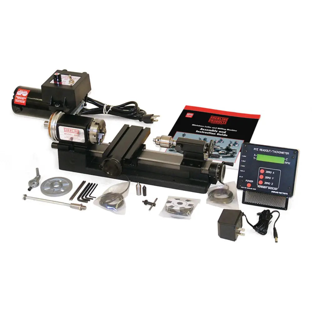 Sherline 8-Inch Tabletop Lathe with DRO Package A (Inch) - RobotShop