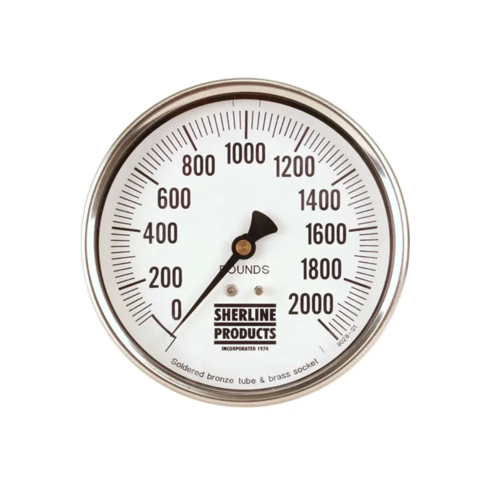 Sherline Suspended Scale Replacement Gauge (0-2000lbs) - RobotShop