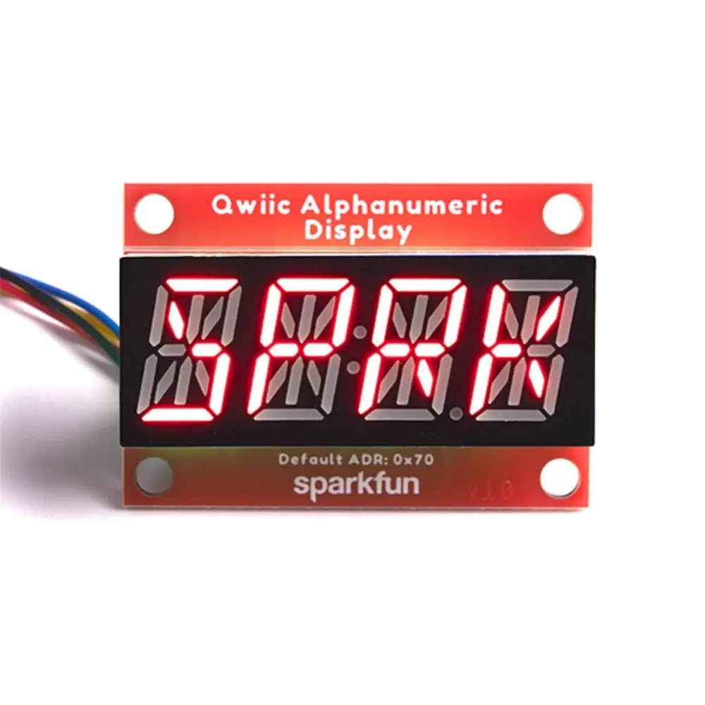 SparkFun Qwiic Alphanumeric Display - Red - RobotShop