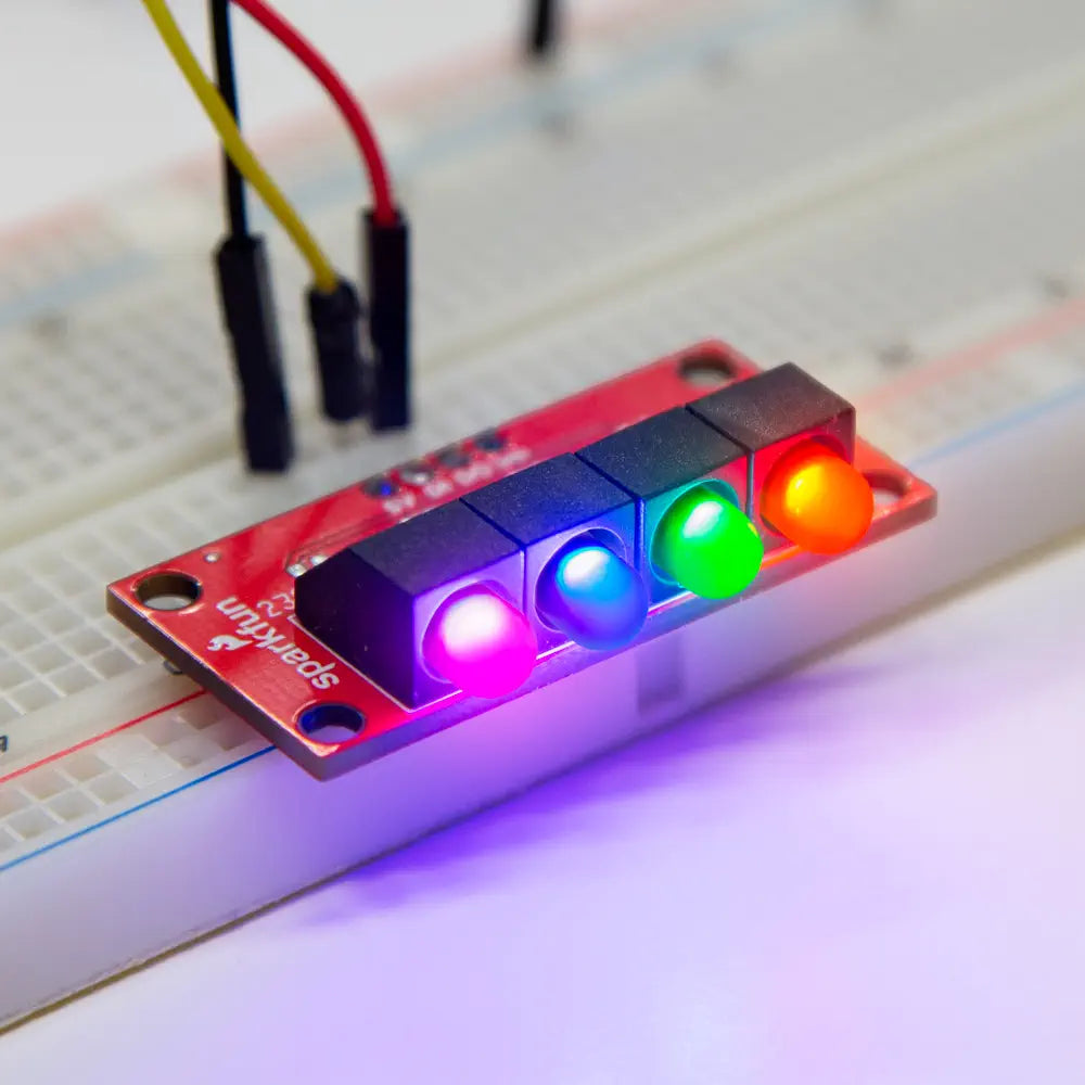 SparkFun Right Angle 5mm RGB Addressable LED Indicator (Black) - RobotShop
