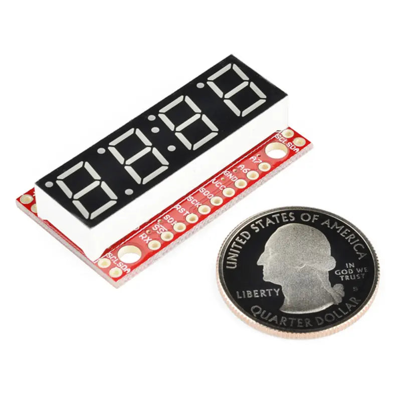 SparkFun 7-Segment Serial Display - White - RobotShop
