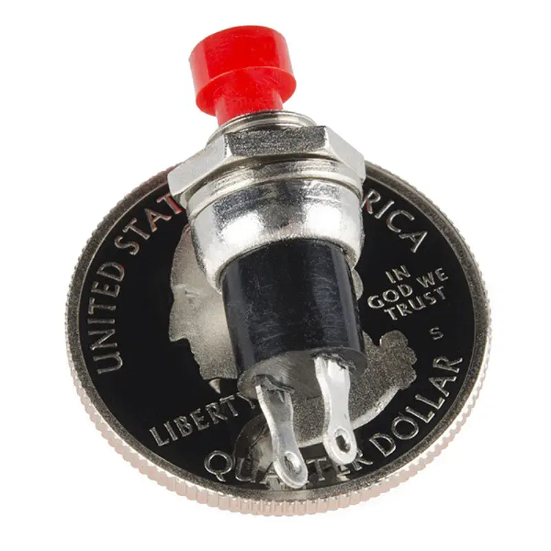 Sparkfun Momentary Button - Panel Mount (Red) - RobotShop