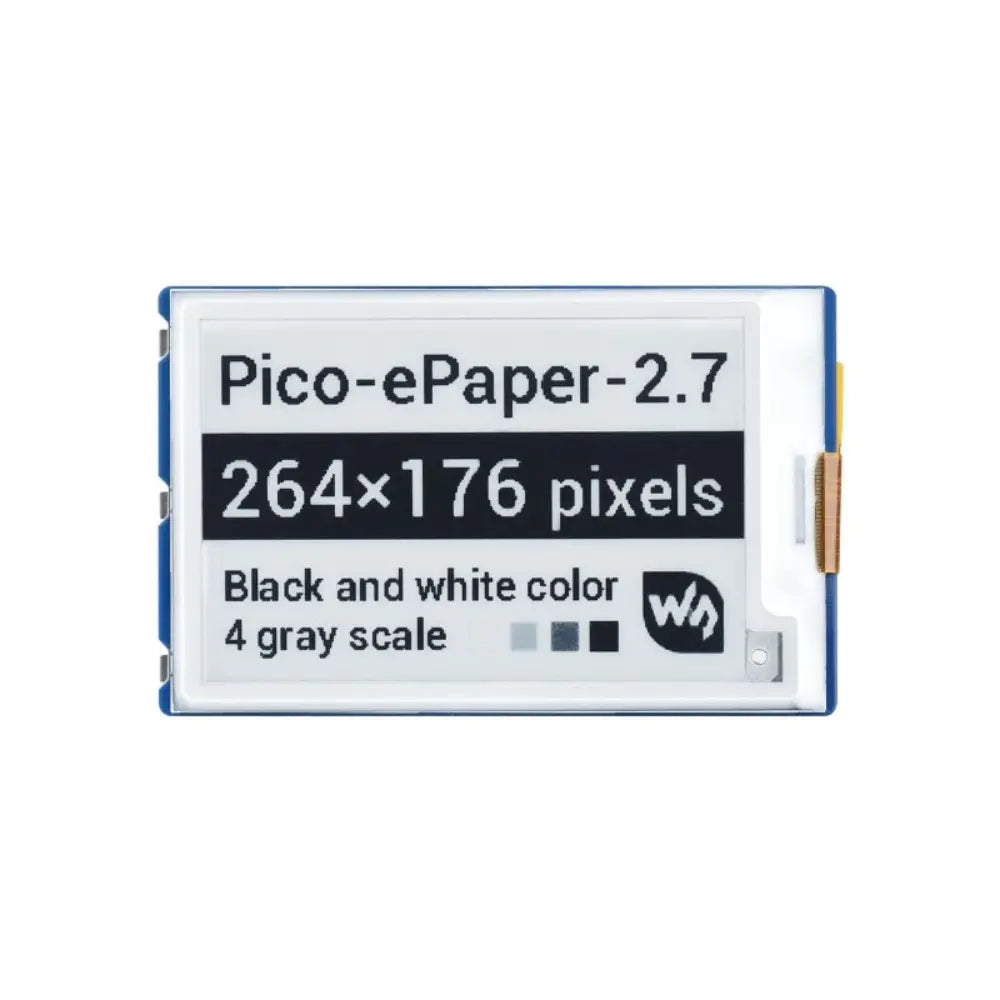 Waveshare 2.7" E-Paper E-Ink Display Module for Raspberry Pi Pico, 264× ...