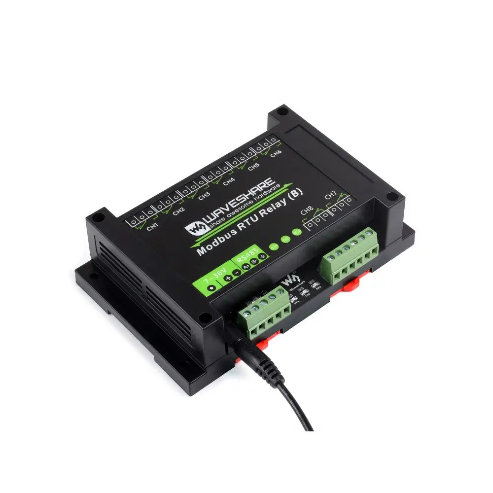 Waveshare Industrial Modbus RTU 8-Ch Relay Module (B) w/ RS485 ...