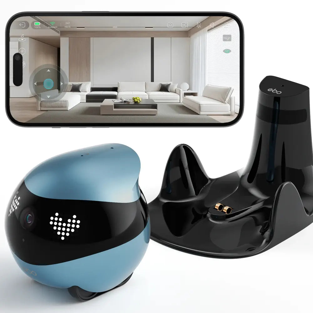 WeHome EBO Air 2 Companion Robot (Jay Blue) - RobotShop