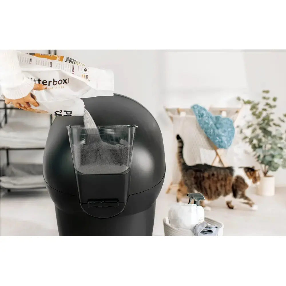 Whisker LitterHopper Litter Dispenser & Bonnet (Black) - RobotShop